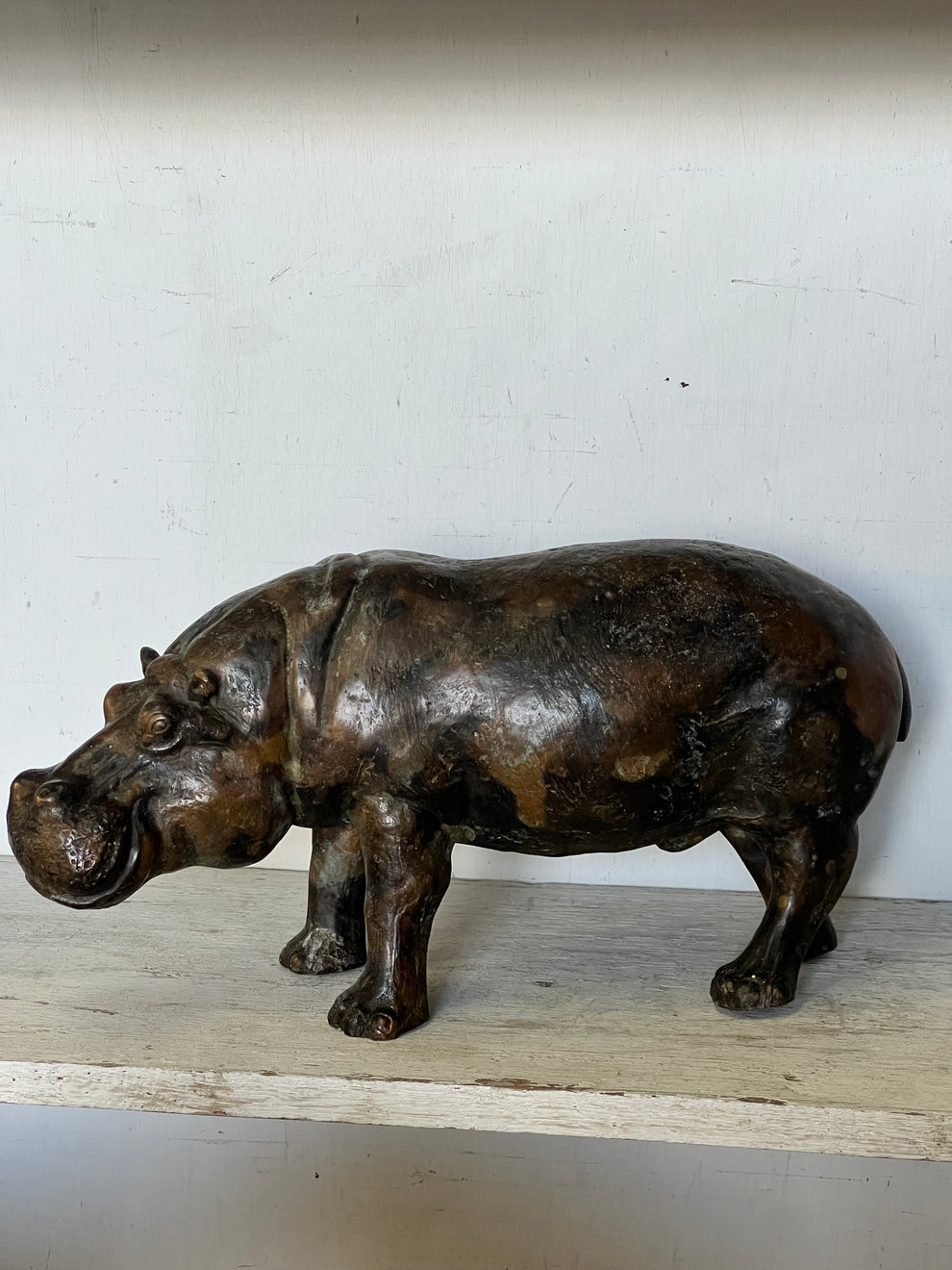 Bronze Hippopotamus Sculpture 35cm - Lost Wax Method | African Wildlife ...